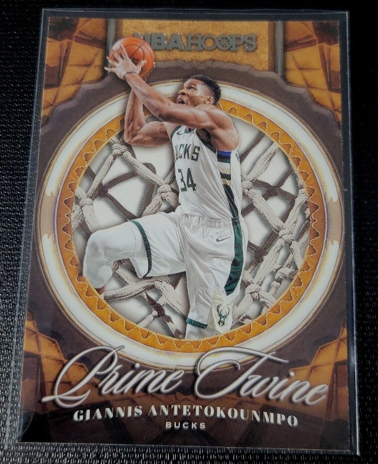 2020-21 Panini NBA Hoops GIANNIS ANTETOKOUNMPO Prime Twine Base Insert ...