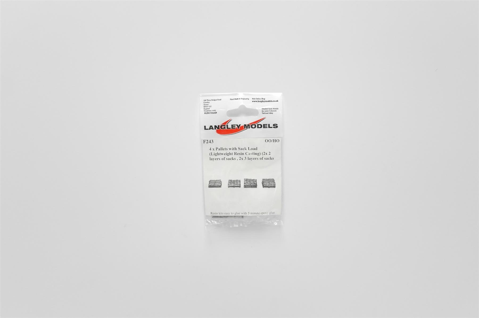 4 x Pallets and sack load lightweight OO Scale Langley F243 | eBay