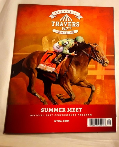 2016 TRAVERS STAKES PROGRAM ARROGATE WINS SARATOGA HORSE RACING TRACK ...