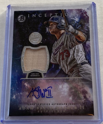 2016 BOWMAN INCEPTION ADAM BRETT WALKER II BAT AUTOGRAPH | eBay