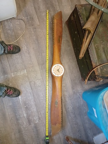 wooden sensenich propeller with mounted telechron clock | eBay