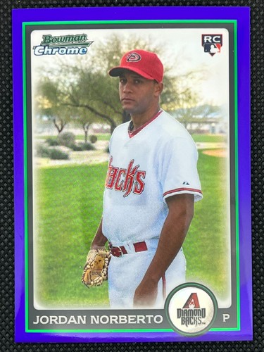 2010 Bowman Chrome Draft Purple Refractor Jordan Norberto ROOKIE CARD ...