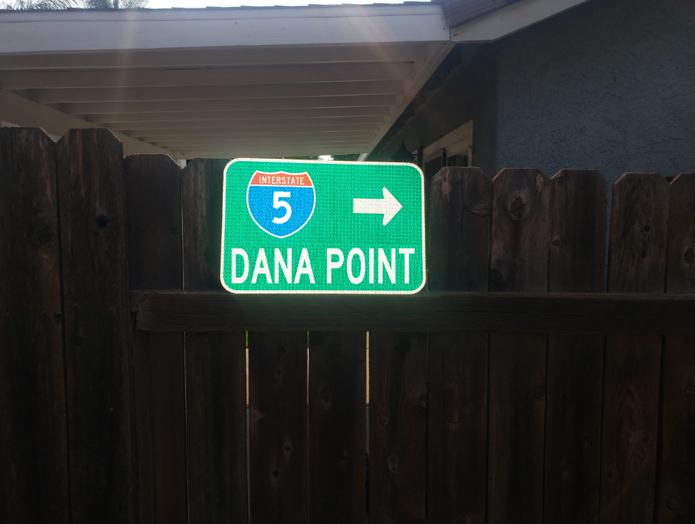 DANA POINT Interstate 5 California route road sign, 18"x12"- Capistrano ...
