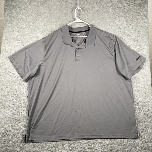 Reebok Golf Polo Performance Shirt Men's 5XL Gray Athletic Tech | eBay
