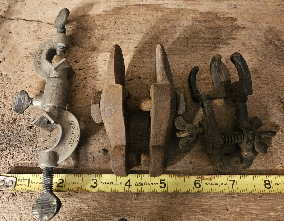VINTAGE ADJUSTABLE CLAMP TOOL VISE LOT - THREE OLD CLAMPS | eBay