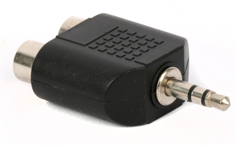 Quality Male Stereo Plug to Dual RCA Jack Splitter Audio Adapter 1/8 ...