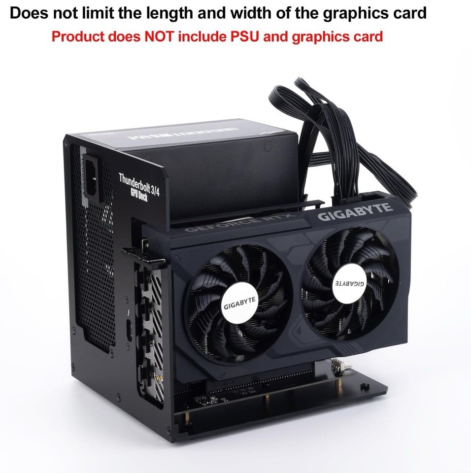 EGPU Thunderbolt 3/4 Dock | NVIDIA & AMD | TB4 Cable Included 0.5 Metre ...