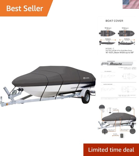 Universal Fit StormPro Boat Cover - Ultimate Protection for 16' to 18.5 ...