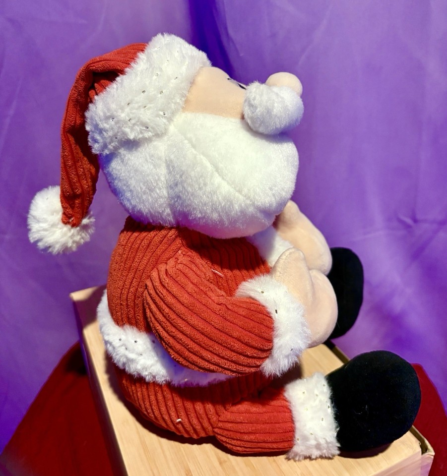 Cuddle Barn Animated Kringle Santa 10” Plush Sings “JINGLE BELLS” (see ...