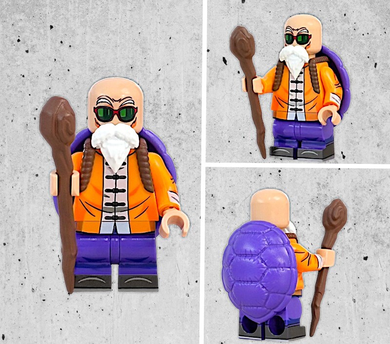 Minifigure Dragon Ball Master Roshi Compatibile Con Marchio LEGO Anime ...