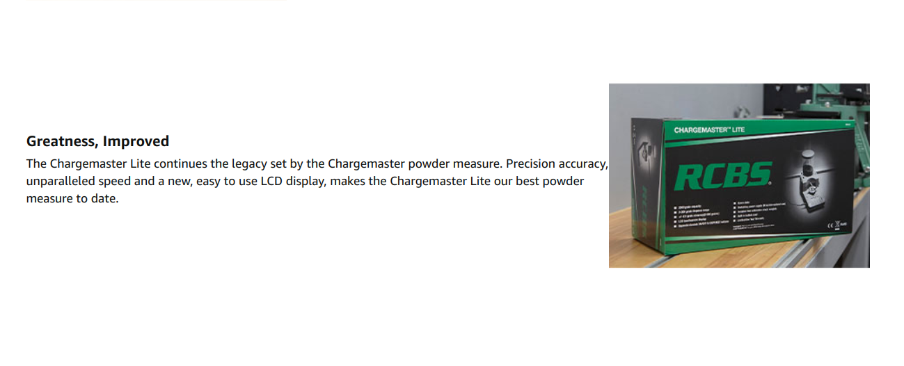 RCBS CHARGEMASTER Lite LCD Touchscreen Accurate Powder Measuring ...
