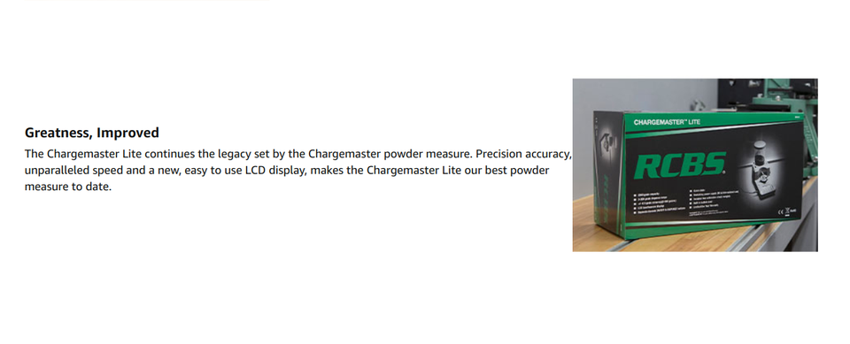 RCBS CHARGEMASTER Lite LCD Touchscreen Accurate Powder Measuring ...