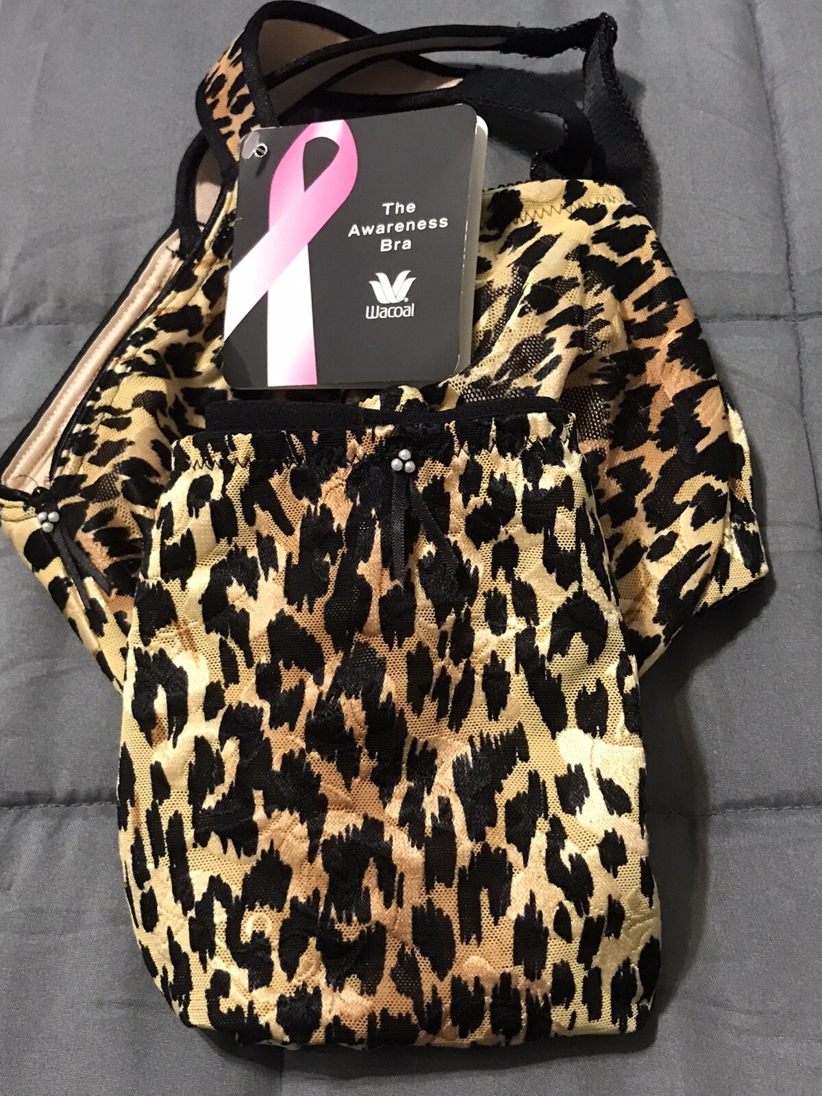 WACOAL Awareness Leopard Print Bra - 36 DDD - Gem