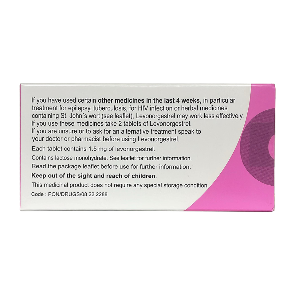 Levonorgestrel Emergency Contraceptive Pill "Morning After" - 1 Tablet ...