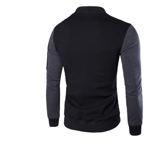 Men's Splicing Stand Collar Jacket Coat Casual Long Sleeve Cardigan ...