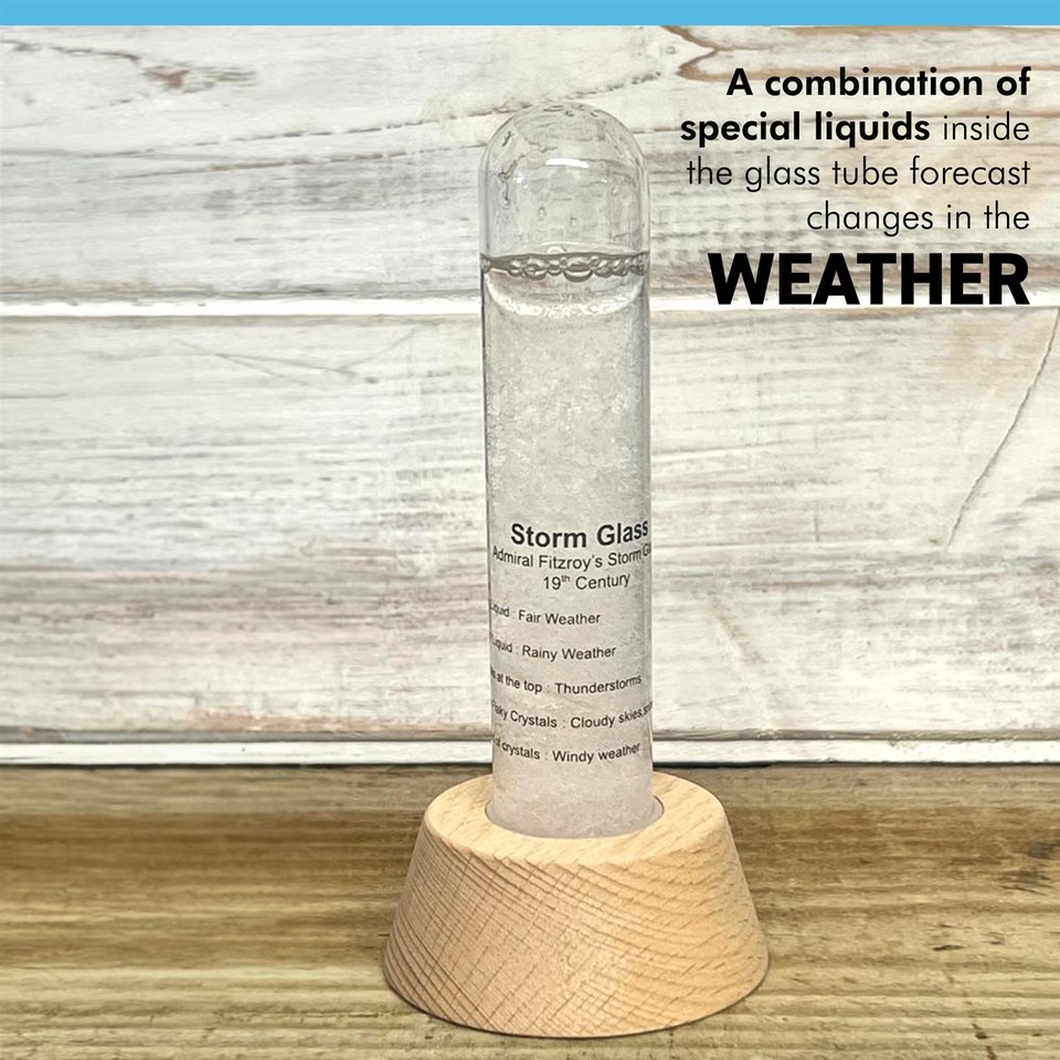 Fitzroy Storm Glass Weather Prediction Desk Ornament | eBay UK