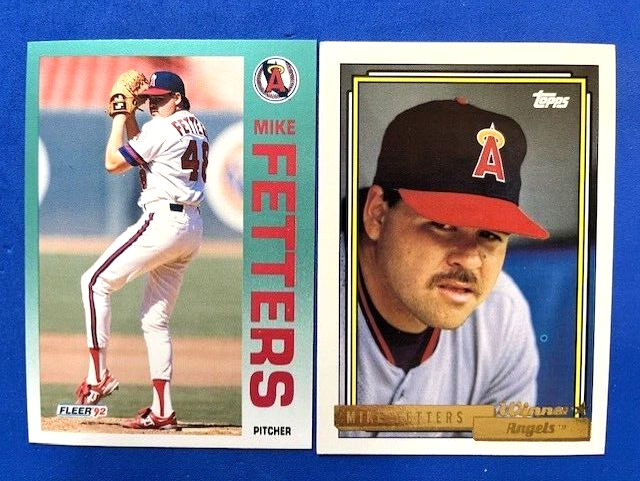 Mike Fetters 1992 Fleer & 1992 Topps Gold Winner Baseball - Angels | eBay
