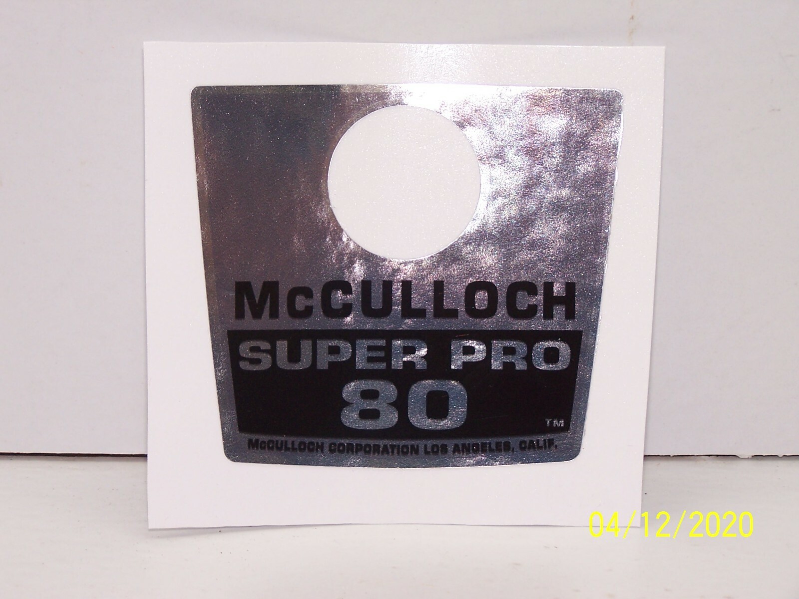 McCulloch Super Pro 80 Chainsaw Breather Cover Decal | eBay