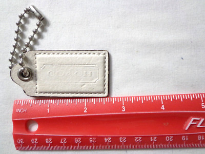 COACH BAG PURSE LEATHER TAG KEY FOB BAG CHARM KEYCHAIN HANGTAG, OFF ...