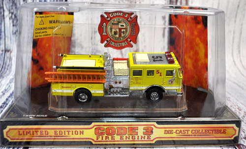 CODE 3 LOS ANGELES (LAFD) FIRE DEPARTMENT 51 SEAGRAVE PUMPER NEW IN BOX ...