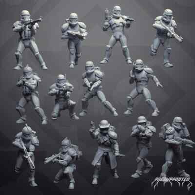 Union Vanguard Troopers 13 Star Wars Legion Scale/Roleplay resin ...