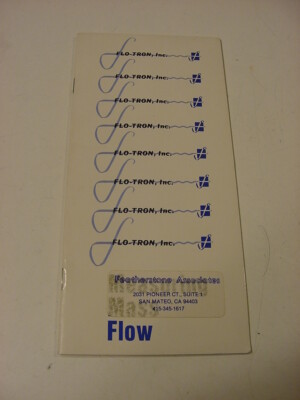 FLO-TRON FLOW PAMPHLET | eBay