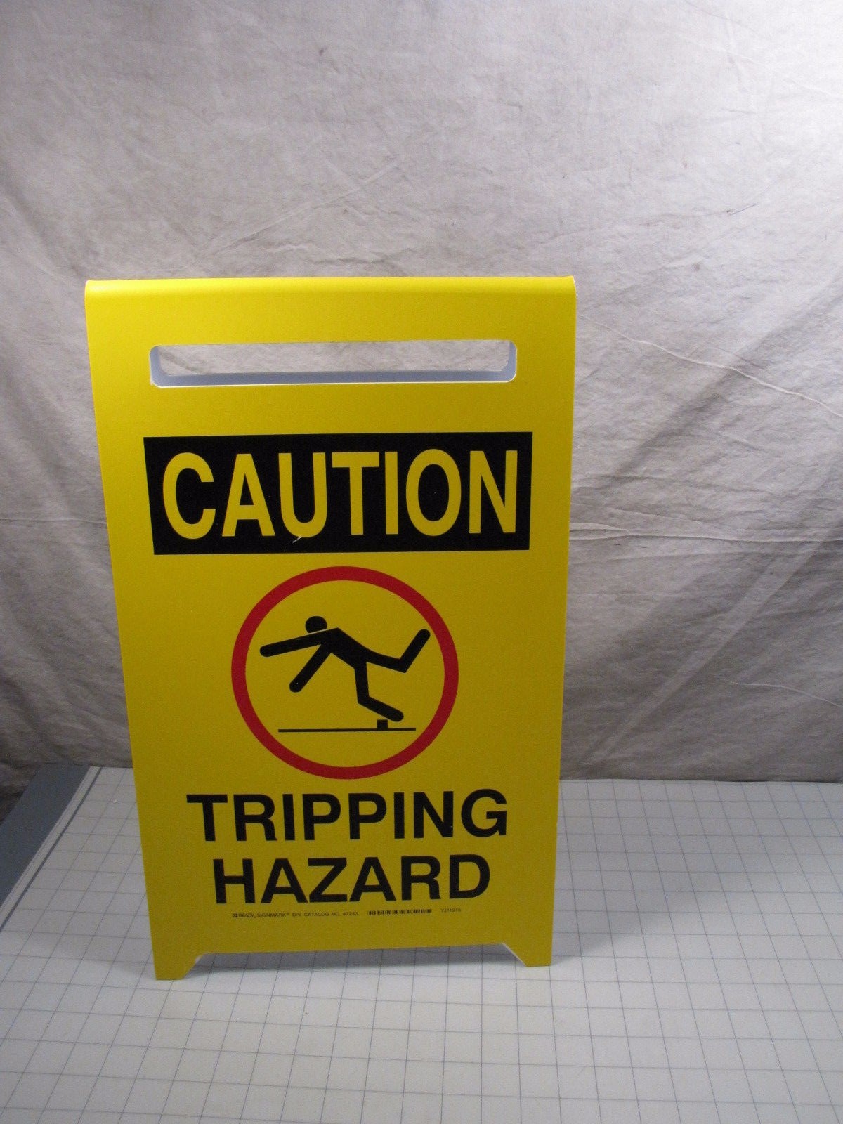 Brady Signmark - Caution Tripping Hazard - Floor Stand Sign 20" x 12 ...