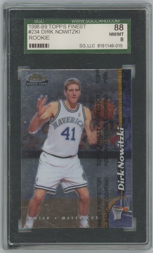 Dirk Nowitzki 1998-99 Topps Finest RC SGC 8 #234 Dallas Mavericks | eBay