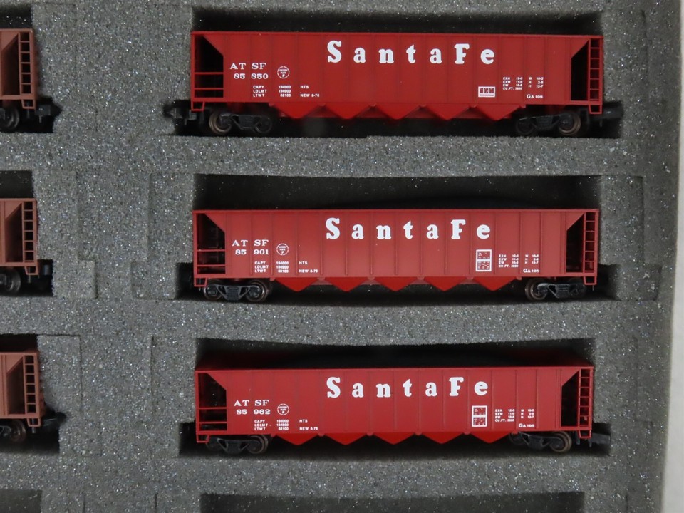 LOT of 16 N Scale Precision Masters UCEX/ATSF Ortner Coal 5-Bay Hoppers ...