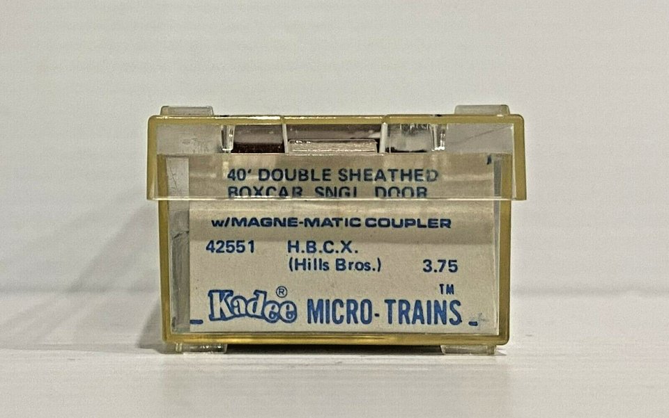 Hills Bros Coffee. N Scale. 40' Wood Sheathed Box Car, SSD. Road # 161 ...