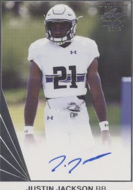 2018 Leaf Ultimate Draft - 90 Leaf Autographs Justin Jackson #BA-JJ1 ...