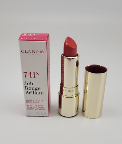 CLARINS JOLI ROUGE MOISTURIZING PERFECT SHINE SHEER LIPSTICK 741S RED ORANGE | eBay