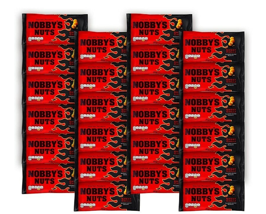 see notes - Nobbys Nuts Sweet Chilli in Display box Case 20x40g snack ...