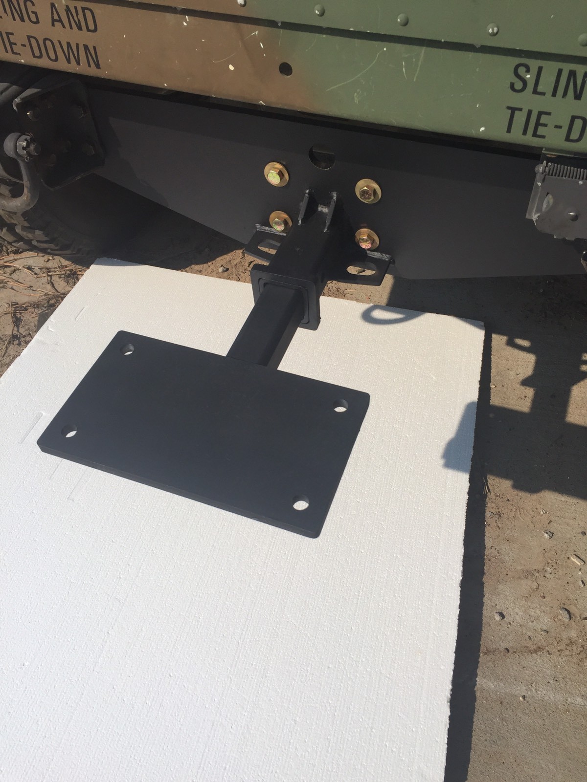 MILITARY HUMVEE QUICK WINCH MOUNT PLATE -CLASS 3 RECEIVER STYLE M998 ...