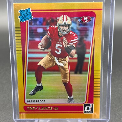 2021 Donruss Premium TREY LANCE RC Gold Holo Press Proof Rated Rookie ...