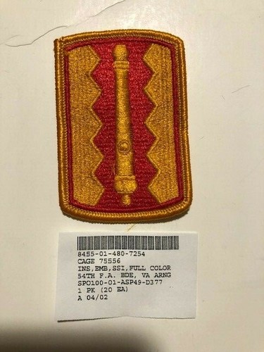 54th Field Artillery Brigade U.S. Army Shoulder Patch Insignia | eBay