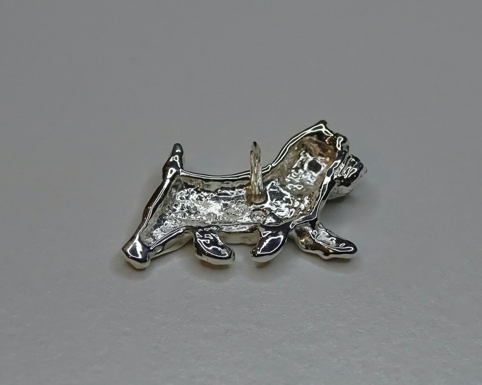 Small Sterling Silver Cairn Terrier Moving Study Lapel Pin | eBay