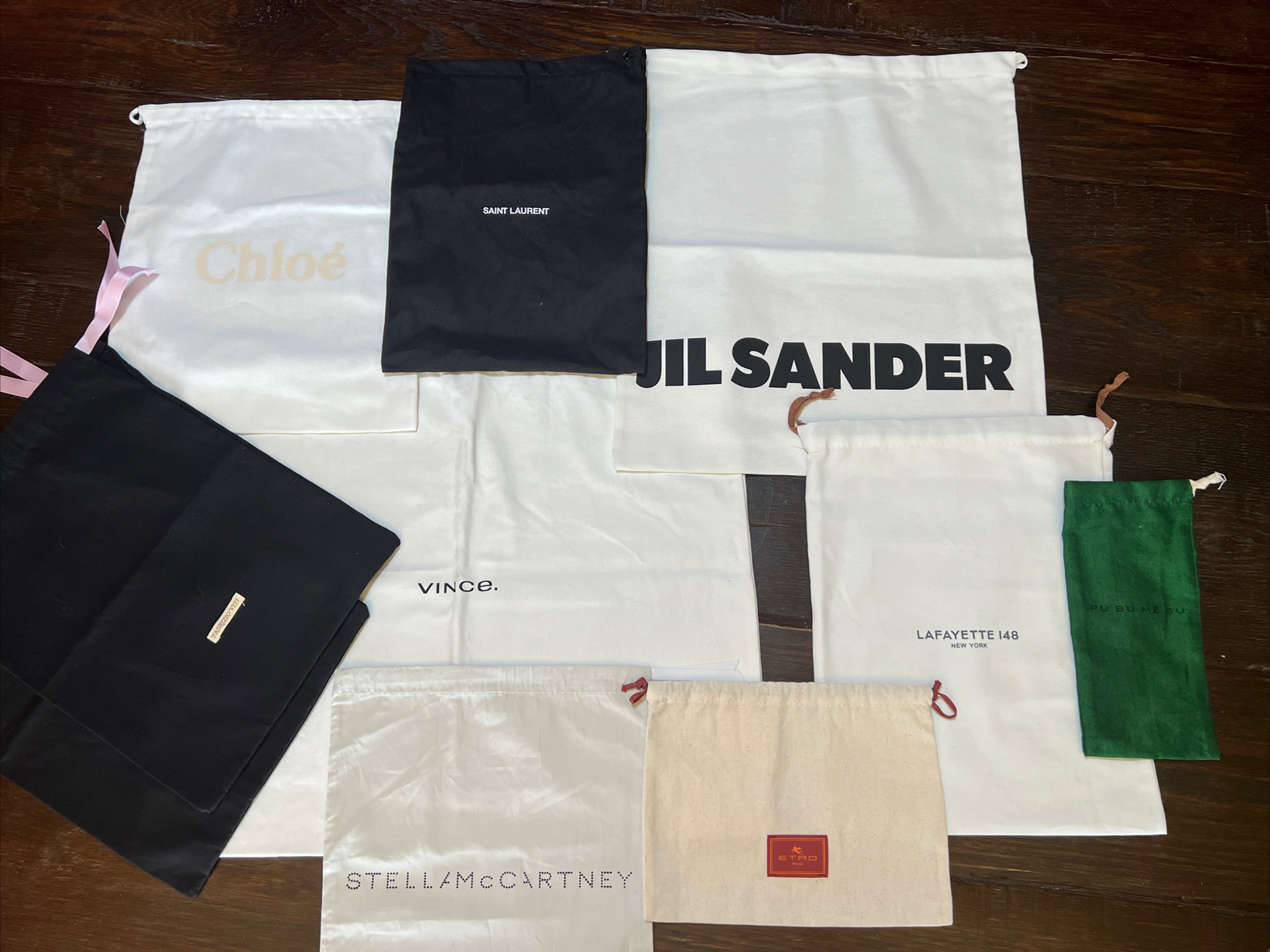 Saint Laurent Designer drawstring dust bags + Chloé V… - Gem