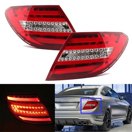 Pair LED Tail Light For MERCEDES-BENZ W204 C Class C250 C350 C63 AMG ...