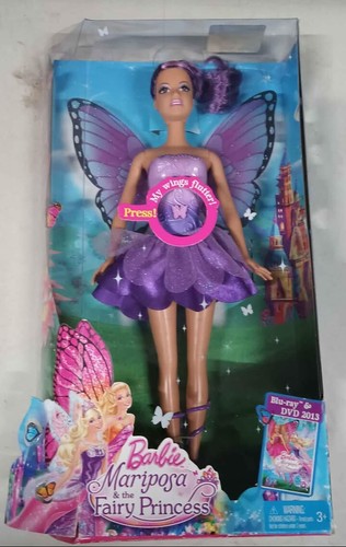 Barbie Mariposa And The Fairy Princess Y6374 Y6375 Purple Butterfly ...