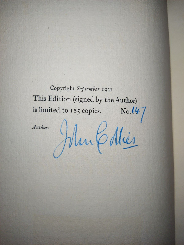 Gemini Poems by John Collier 1931 HC First Limited Edition Signed ...