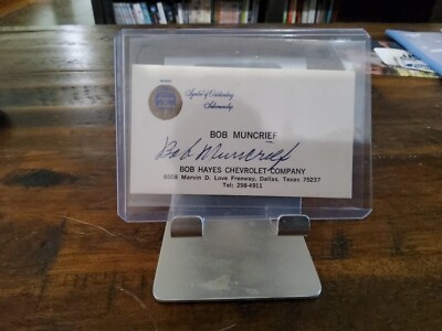 Bob Muncrief autograph signed Bob Hayes Chevrolet business card See ...