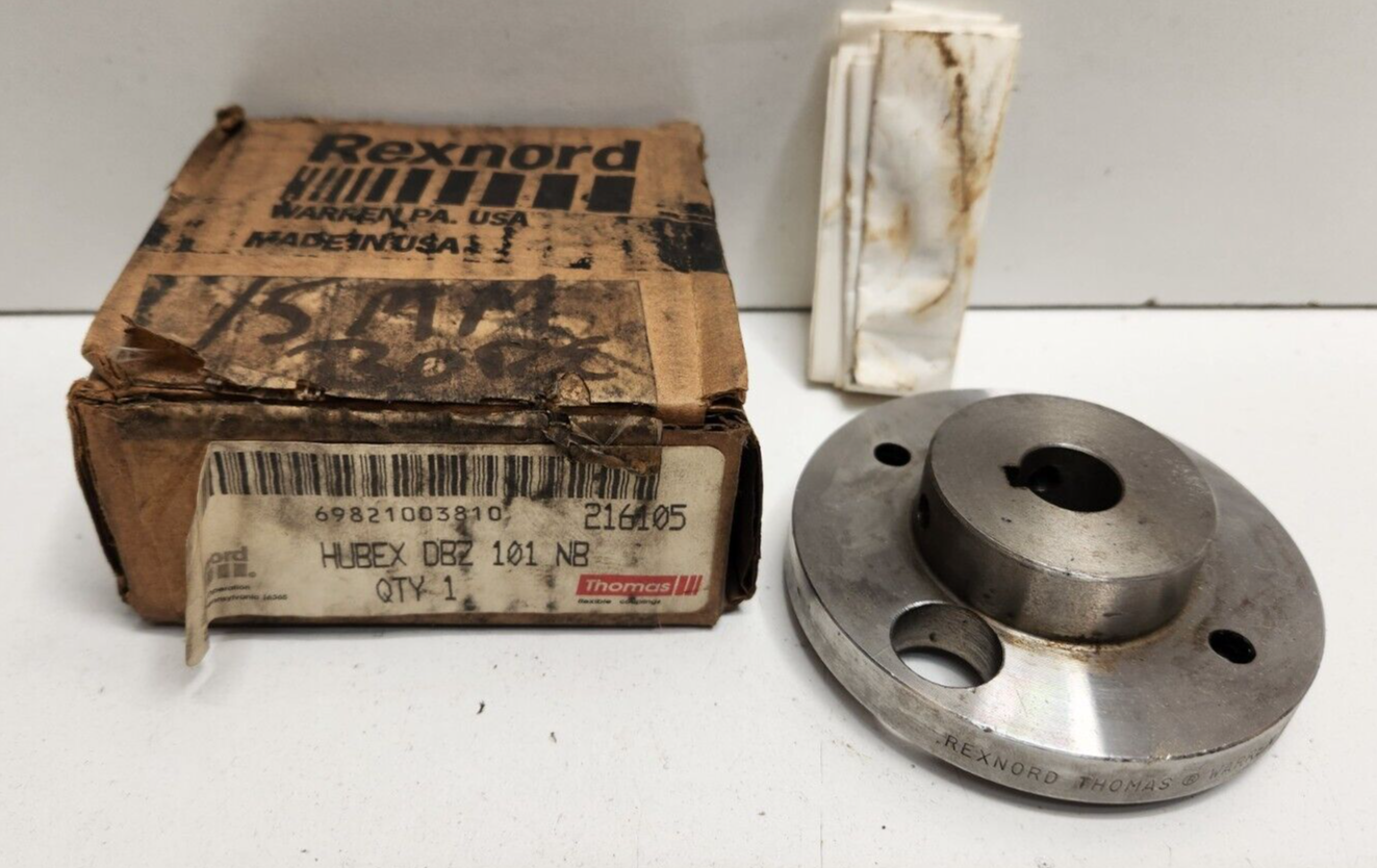 NEW! REXNORD 5/8" SHAFT 101DBZ HUBEX 100.SN RB RMKD COUPLING HUB 216105 ...