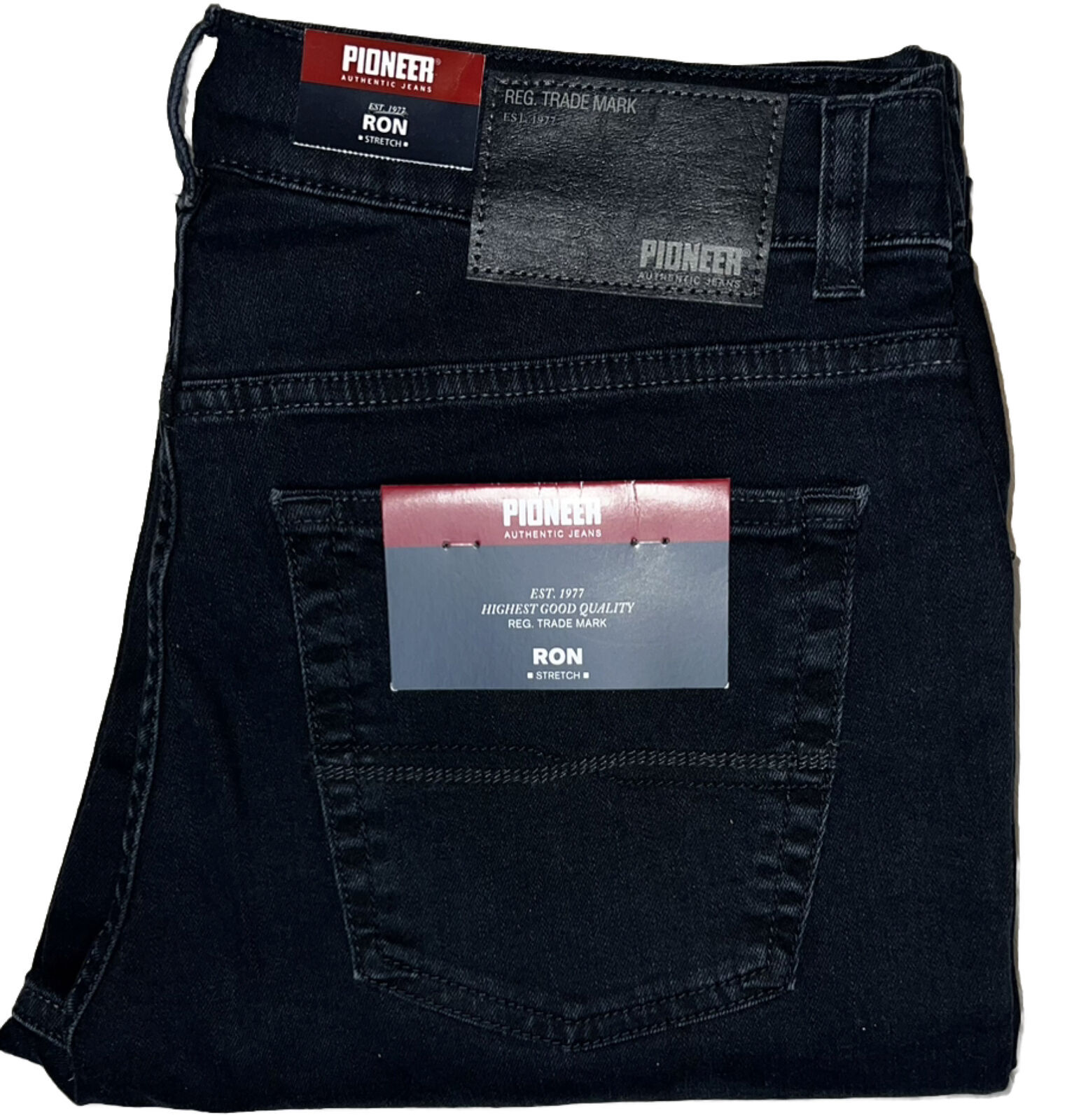 PIONEER Herren Jeans HOSE RON Dunkelblau Schwarz Blau 11441 Regular Fit ...