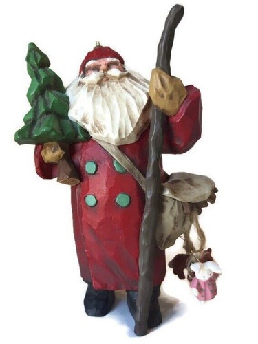 Hallmark 1998 Making His Way Santa Ornament with Tree Toys | eBay