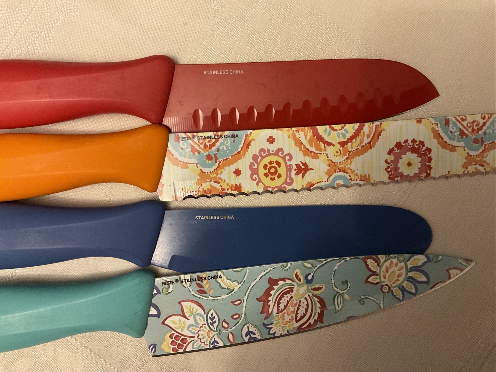 Fiesta Cutlery, 4 Kitchen Knives, EUC | eBay