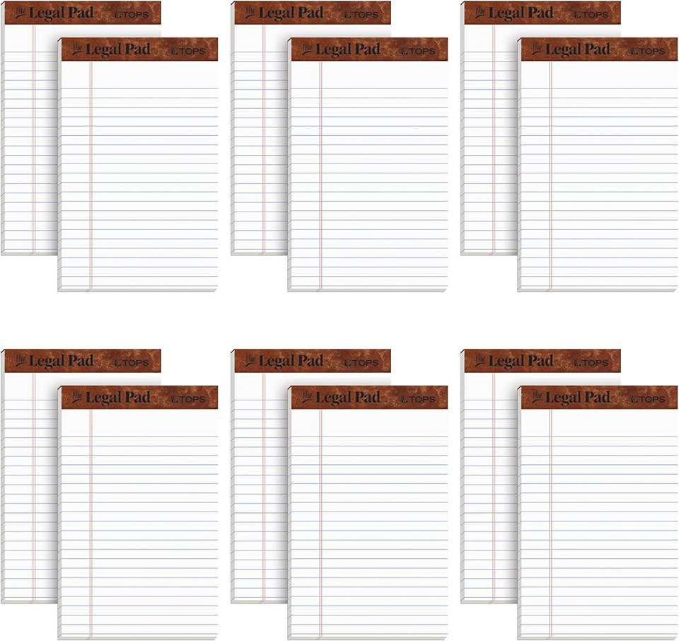 the Legal Pad Legal Pad, 5 X 8 Inches, Perforated, White, Narrow Rule ...