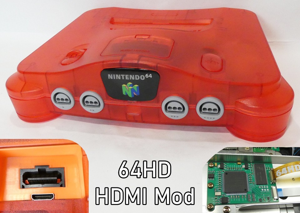 Nintendo 64 HDMI Mod Digital 64HD & Deblur N64 PAL / NTSC Gamebox ...