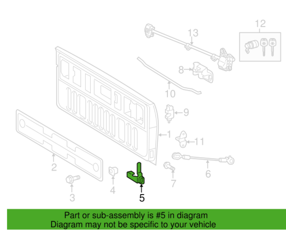 2007-2013 Toyota GENUINE OEM Tundra Rear RT & LT Tailgate Hinges Set ...