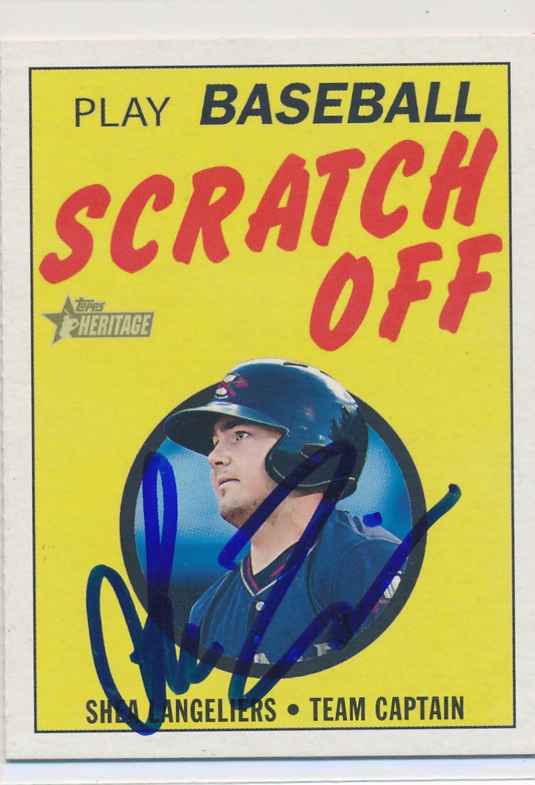 Shea Langeliers Signed IP 2021 Topps Heritage Minors 1971 Scratch Off ...